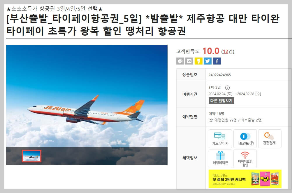 인터파크 땡처리 최저가 항공권 비행기표 구매하기 주의사항