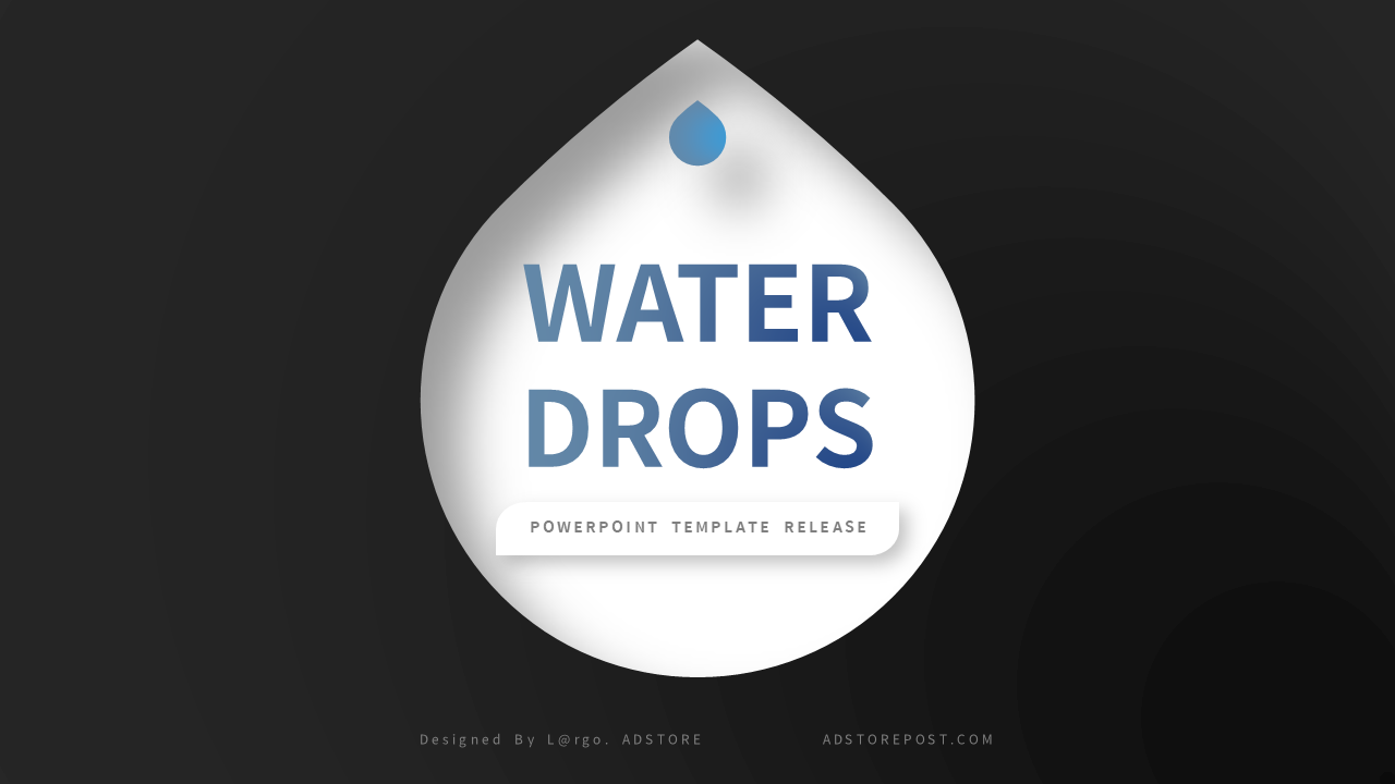 깔끔한 물방울 환경 Ppt템플릿 Waterdrops 감성 파워포인트 배경