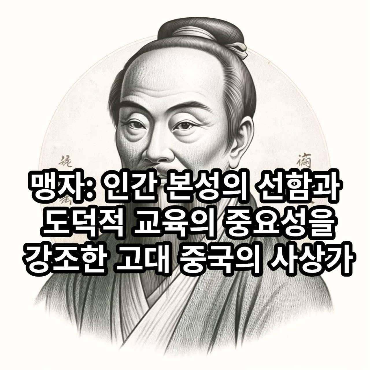 맹자 인간 본성의 선함과 도덕적 교육의 중요성을 강조한 고대 중국의 사상가 그의 생애 철학적 업적 및 시대를 초월한 깊이