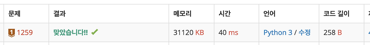 [백준/python]1259번 팰린드롬수