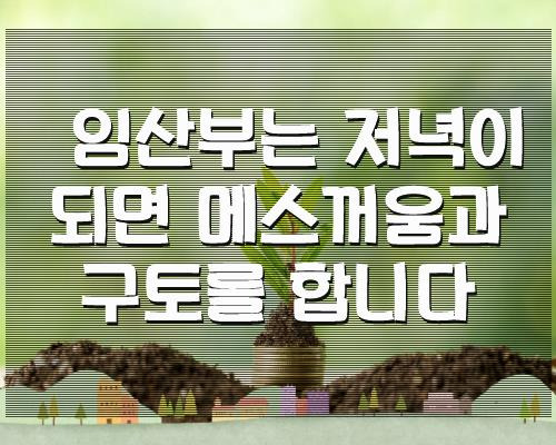 임산부는 저녁이 되면 메스꺼움과 구토를 합니다