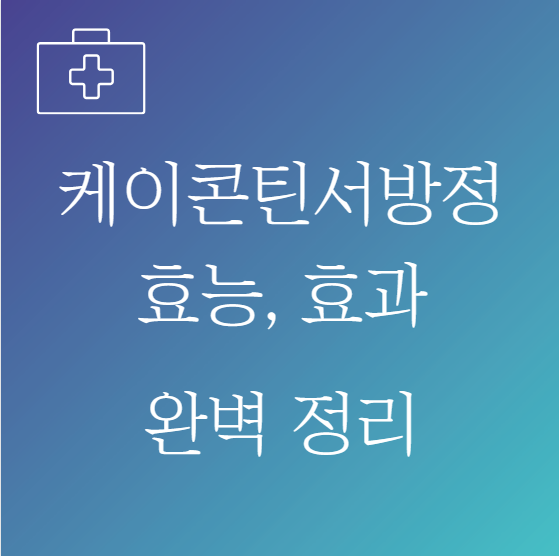 저칼륨혈증약 케이콘틴서방정k Contin Continus Tab효능 효과 부작용 복용방법 완벽정리
