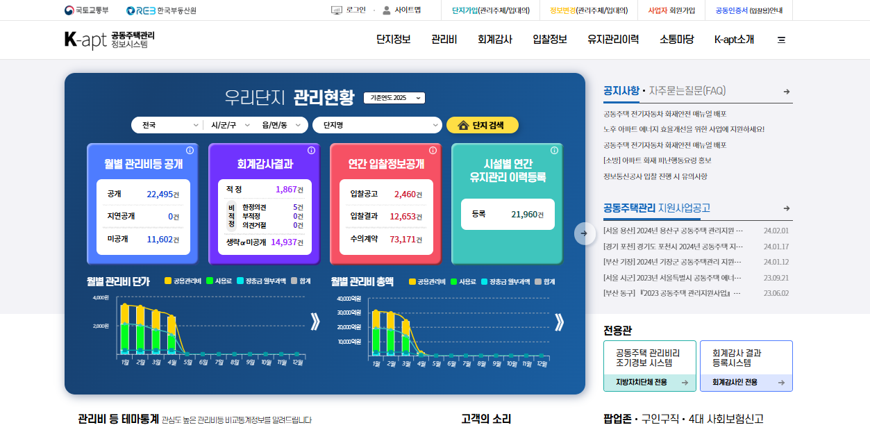 K Apt 공동주택관리 정보시스템 K Aptgokr