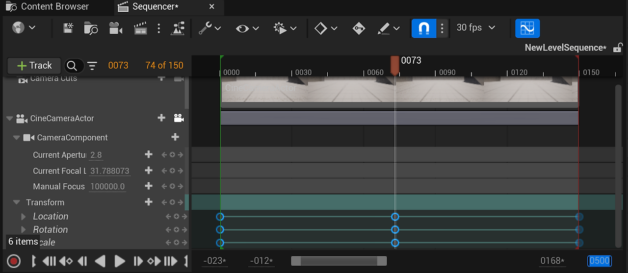 [기초] 언리얼 엔진5 카메라 시퀀서 (Camera Sequencer)