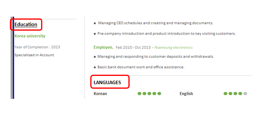 한 번에 취업되는 경력직 영문 이력서 엑셀 무료 양식 다운로드 및 필수 작성 꿀팁