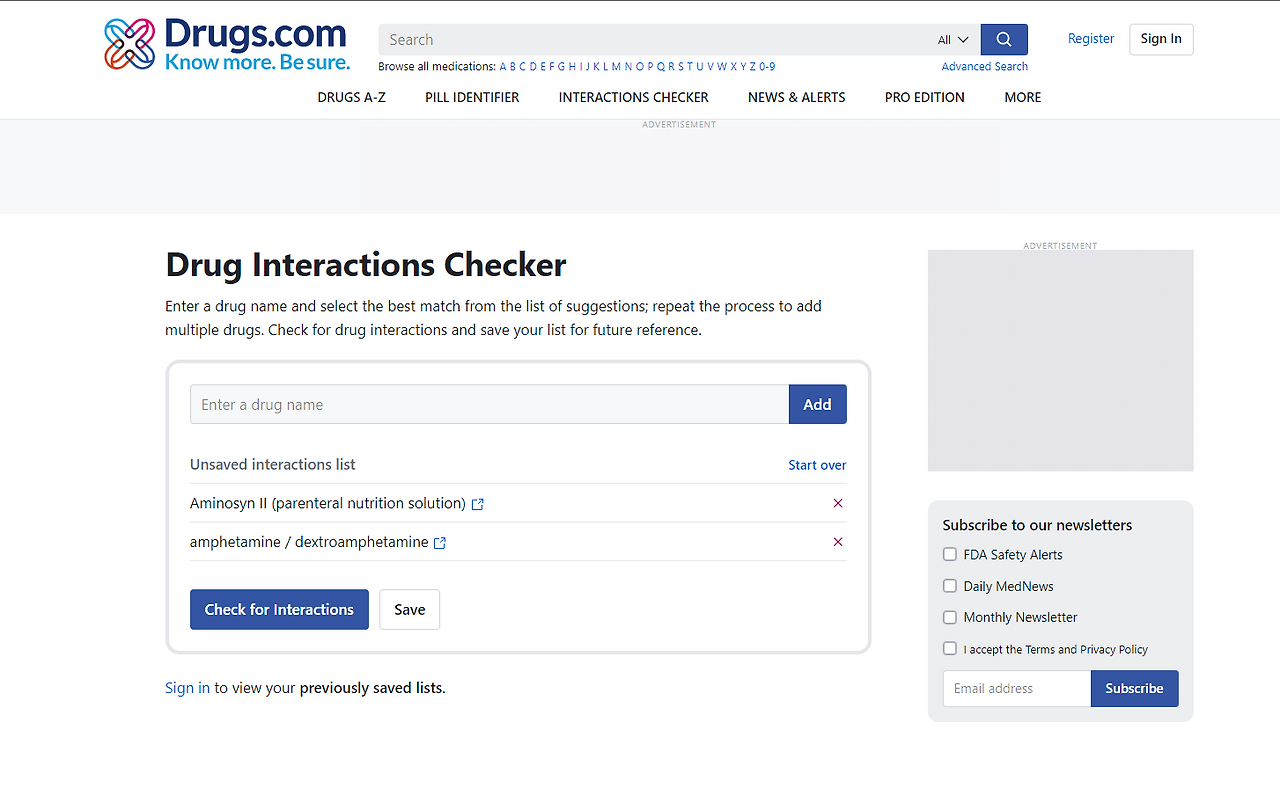 같이 먹으면 안되는 약은? 약물 상호작용 검색 사이트에서!