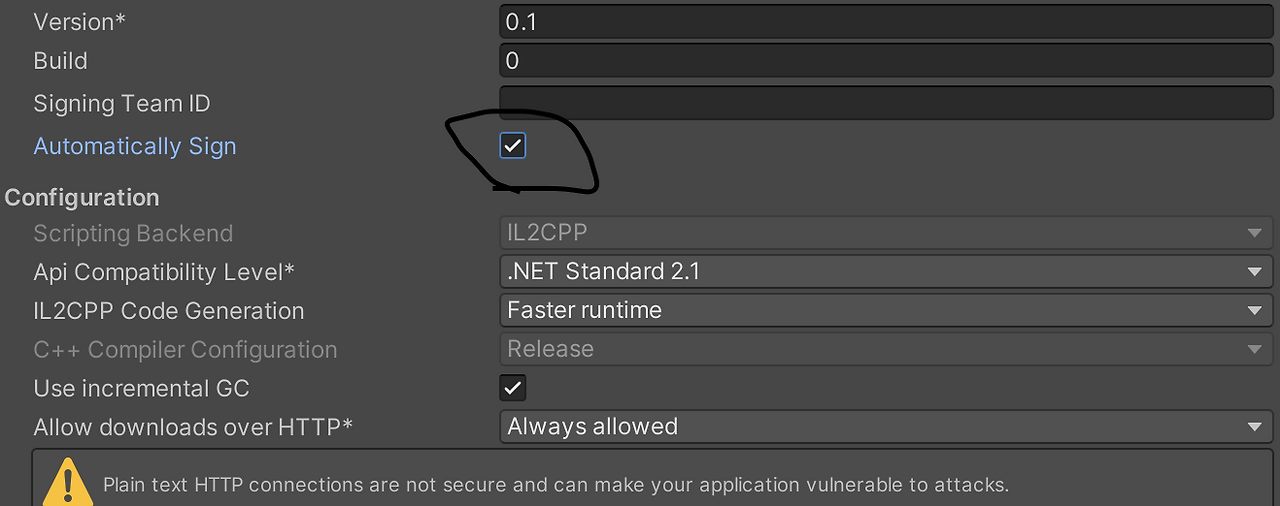 [iOS/unity]빌드 시 Unity-iPhone.xcodeproj "Unity-iPhone" requires a provisioning profile. Select a ...