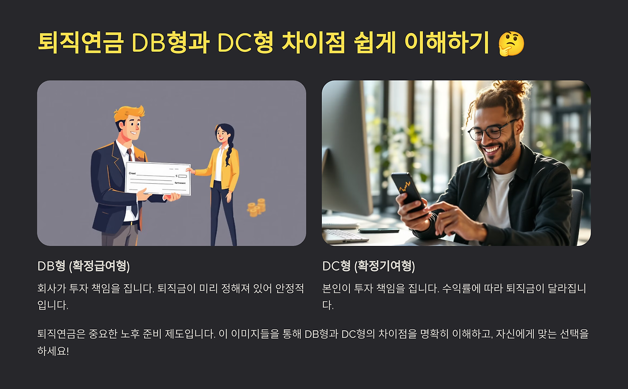 Db형 퇴직연금 장점 Dc형과 비교하여 이해하기