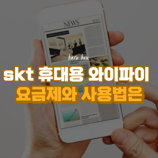 skt 휴대용 와이파이 baro box 요금제 사용법 로밍과 차이는