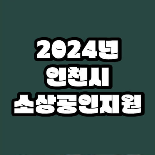 인천시 소상공인정책 대출원금상환유예 생활악취운영비 30만원지원