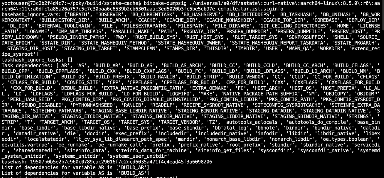 Debugging Yocto Shared State Cache