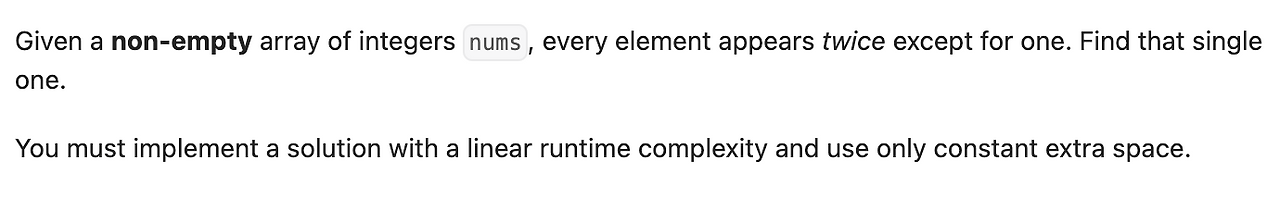 [LeetCode/Java] 136. Single Number - A013 :: Coding & Study