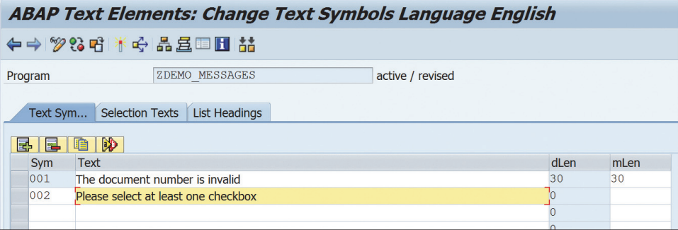 3.2 Messages Using Text Symbols