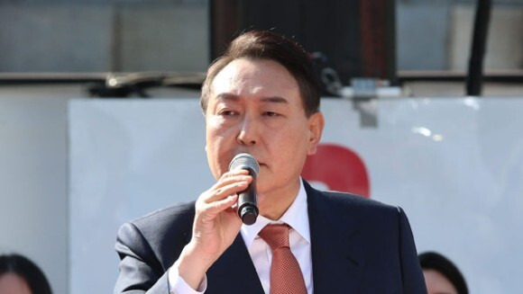 윤석열 이재명 안방 수원서 유세 반미·친북 운동권들‥정권 연장안돼
