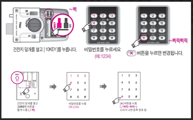 도어락 비번 바꾸기 업체별 도어락 비번 변경 하는 법 쉽게 따라해보세요도어락 비번 바꾸는법 1분 꿀팁