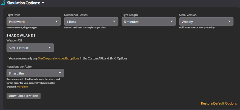 Raidbots / SimC (심크)