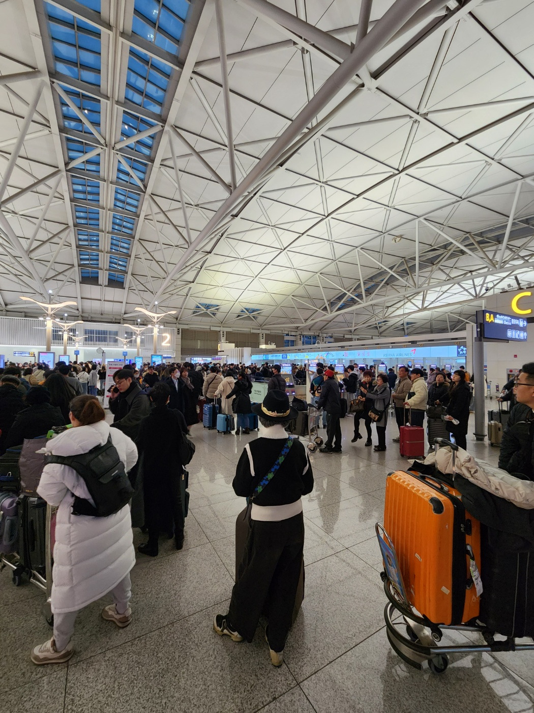 인천 공항 아시아나 터미널 체크인 수하물 출국 후기도쿄 여행