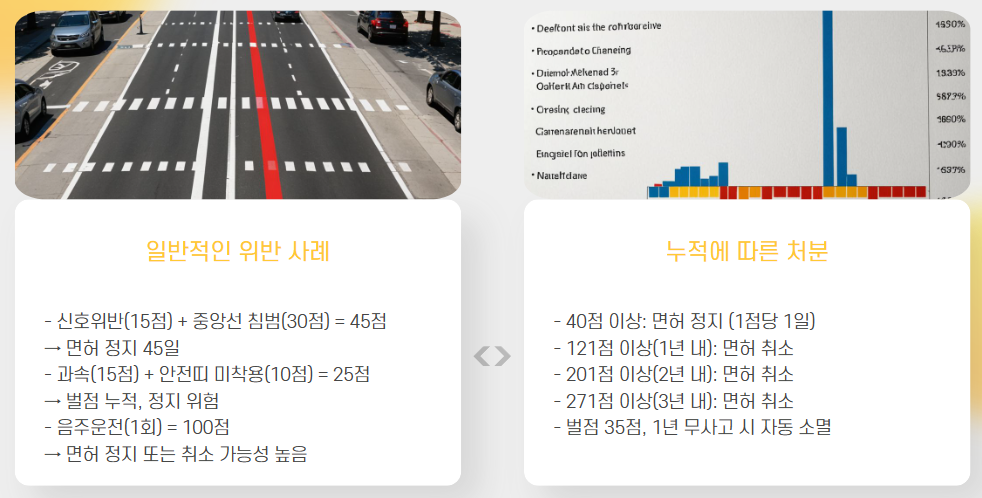 운전면허 벌점 기준 2025년 기준표 벌점 감경·조회 방법 총정리