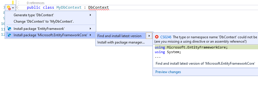 ASP.NET Core EF Core