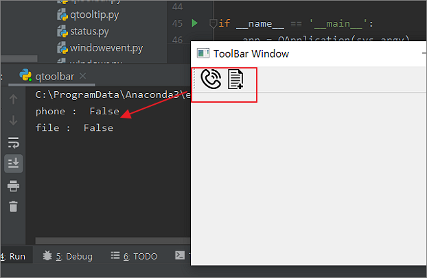 Code Hunter :: 파이썬(Python) PyQt5 QMainWindow 에서 QToolBar 추가하기
