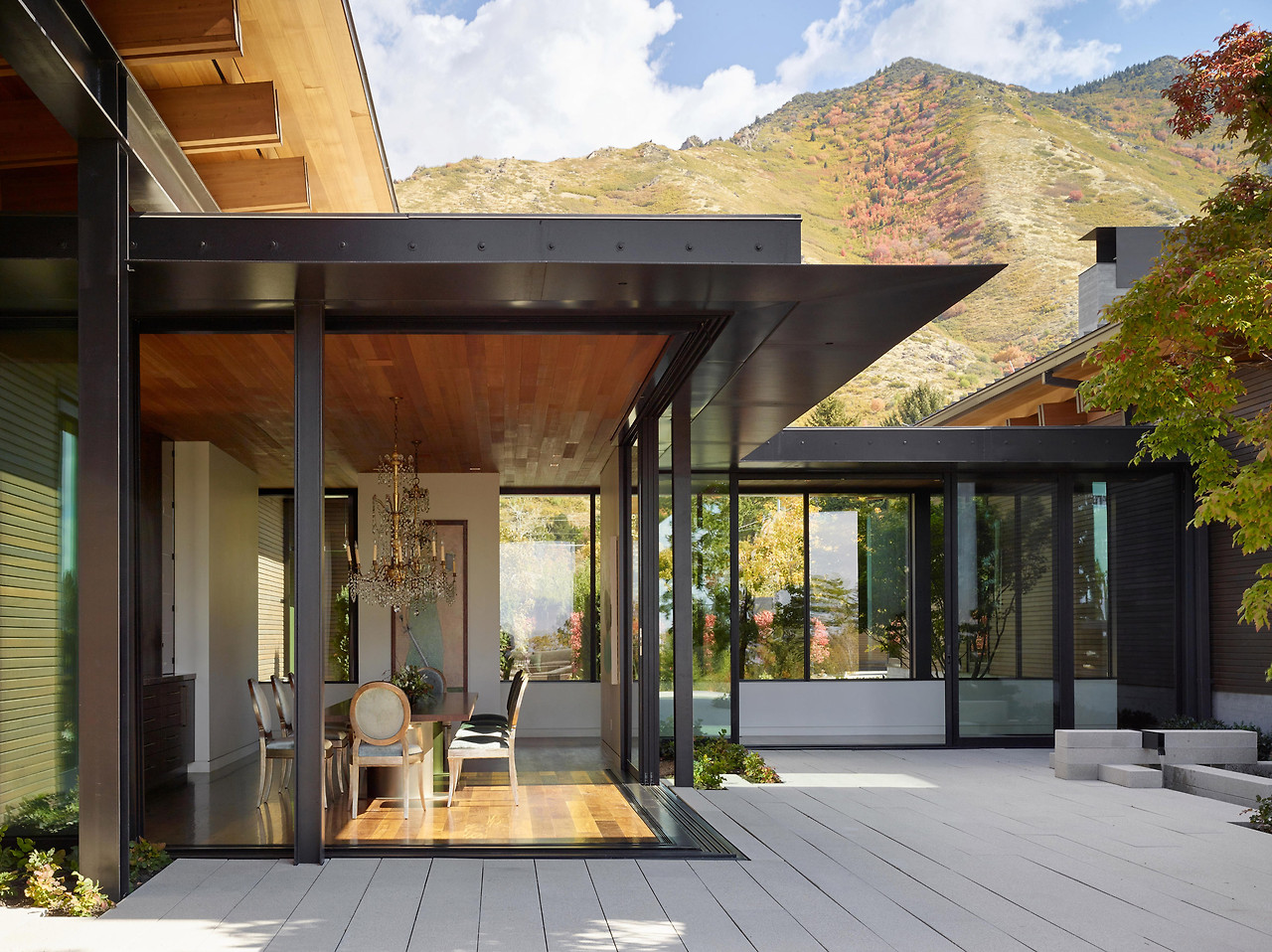 *쓰리파빌리온 하우스 [ Olson Kundig ] Three pavilions form Wasatch House in Utah