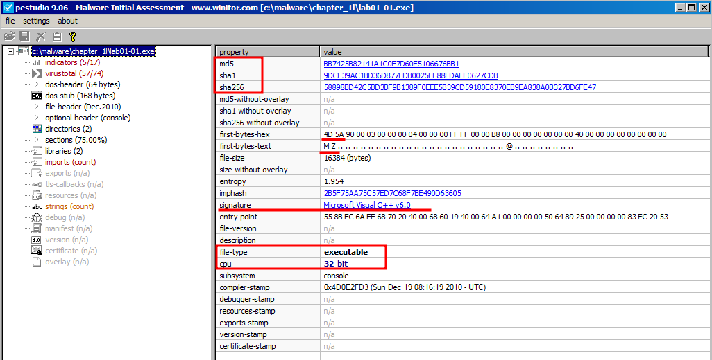 PE 헤더 분석 도구 (PEview, pestudio) 기능 및 사용법 — IT-log