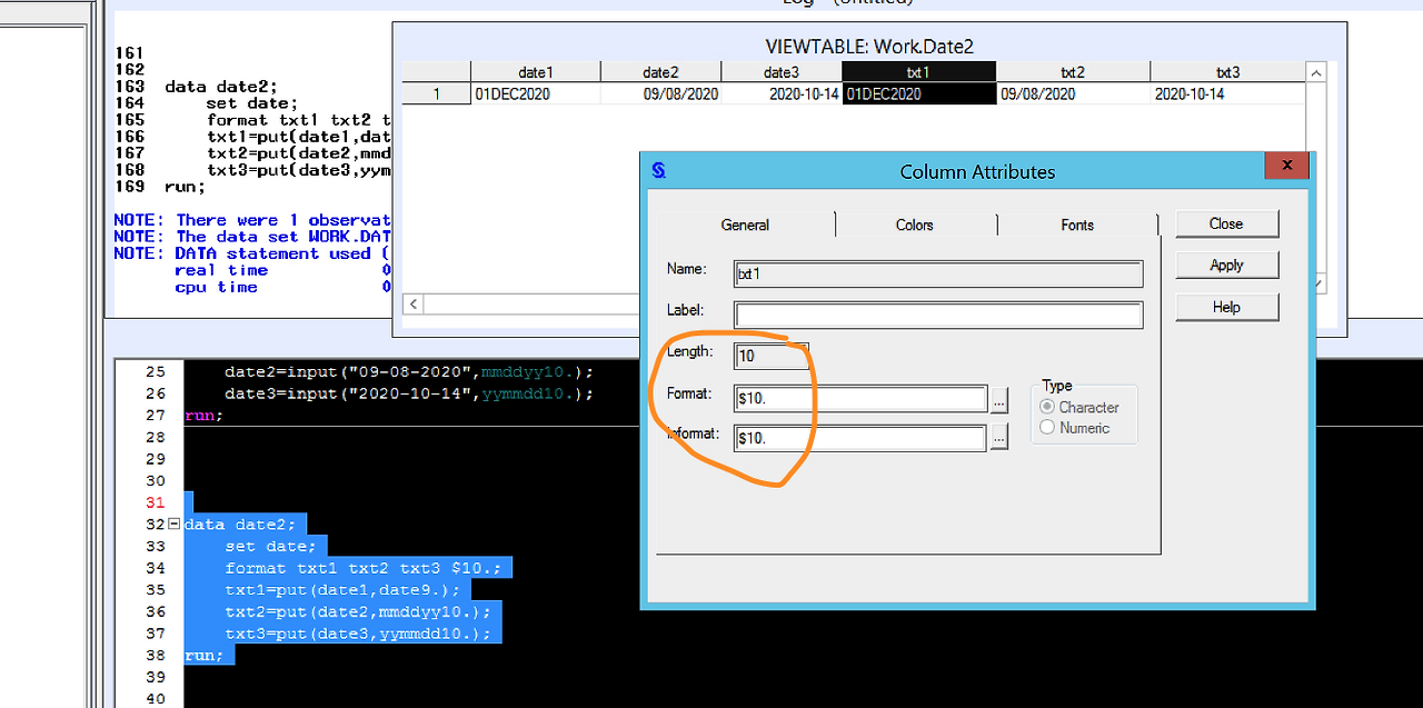 [SAS Programming] 날짜 변수 속성(Type) 바꾸기 (Input, put, format)