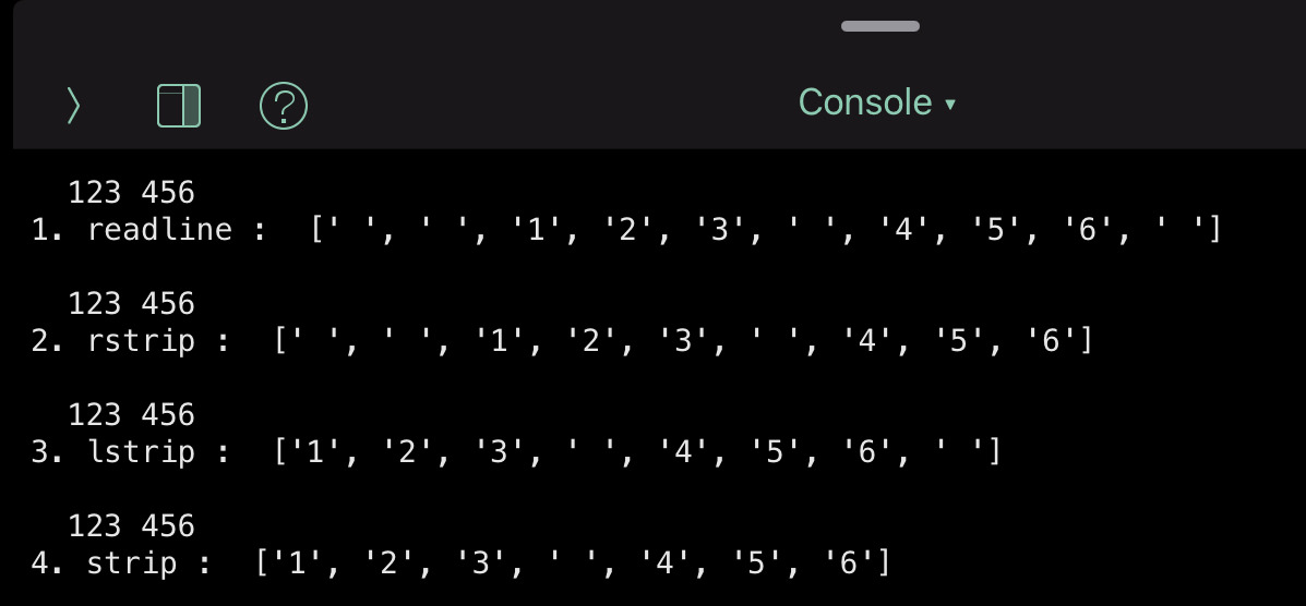 [파이썬] 다양한 입력함수 input(), sys.stdin.readline(), rstrip(), lstrip(), strip ...