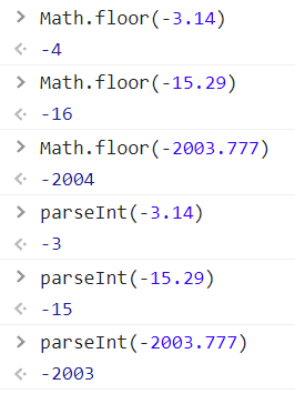 [Javascript] Math.floor 와 parseInt 차이점 :: 확장형 뇌 저장소
