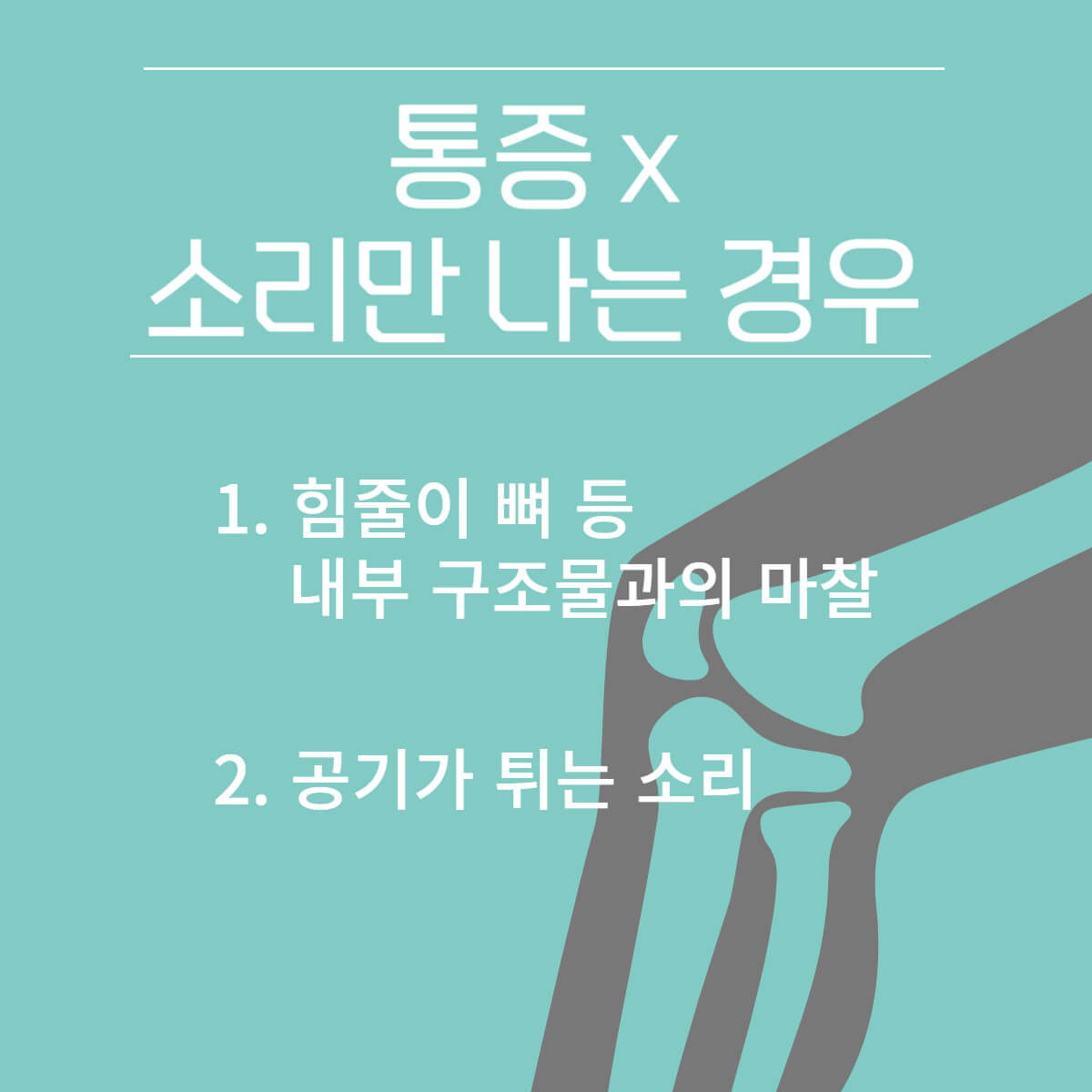 무릎에서 뚝소리 나는 이유 및 치료 방법 Feat 무릅소리 무릎건강