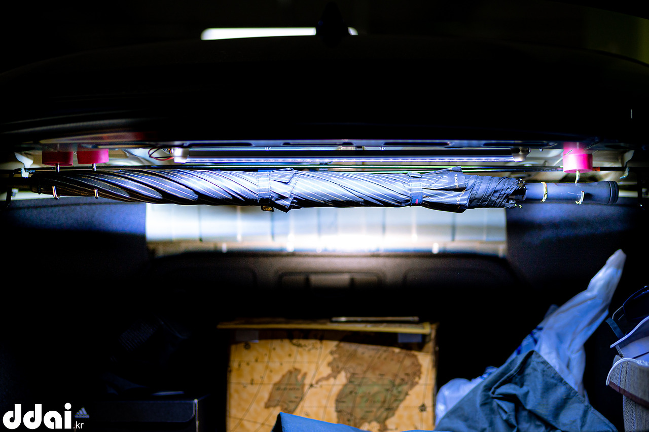 K5 DL3 후미등 LED바 설치, 우산걸이