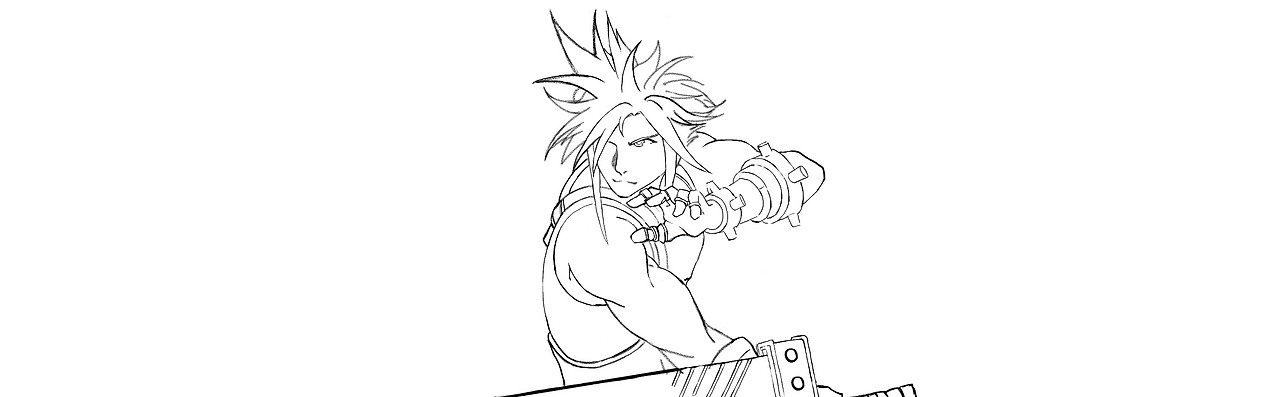 FF7 Remake 클라우드 스트라이프 - 디지털 드로잉 [Digital Drawing]