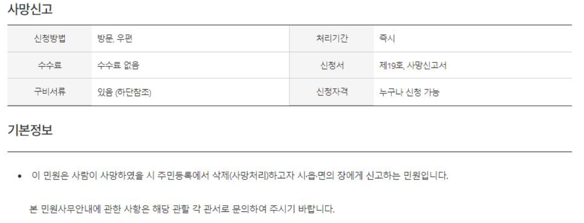 사망 신고시 필요한 서류 및 사망신고 방법 호율안 소소한 이야기