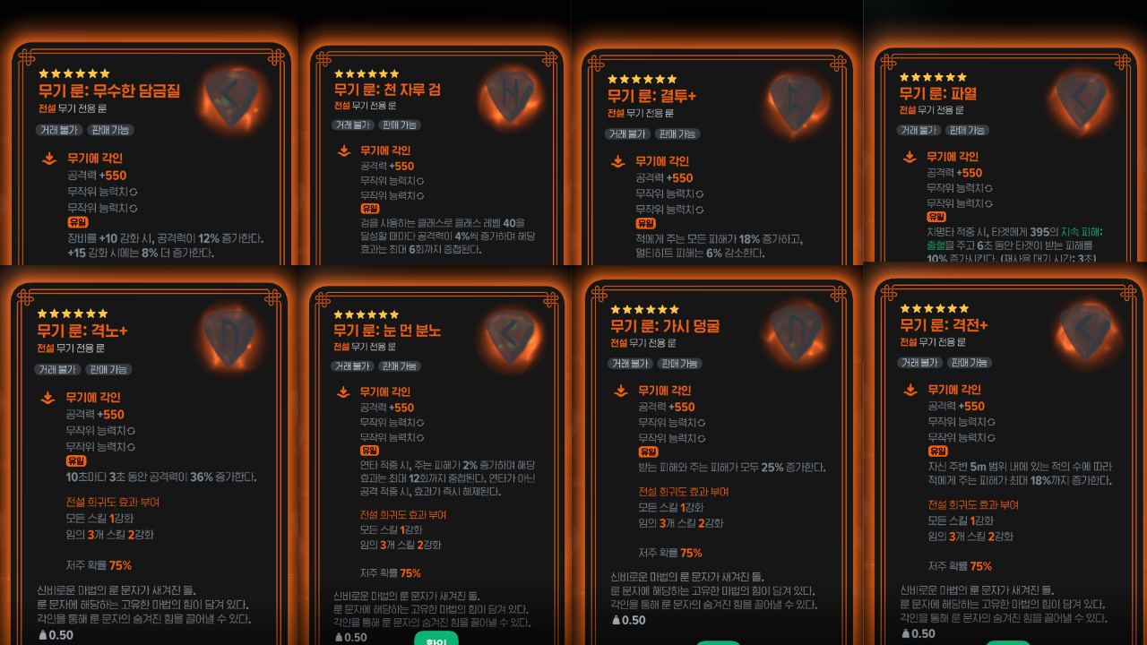 마비노기 모바일 화염술사 룬 가이드 무기 방어구 엠블럼까지 완벽 정리