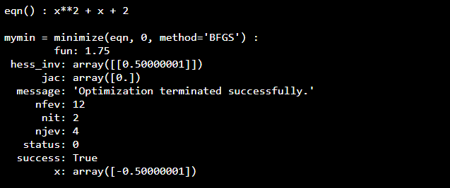 파이썬 SciPy Optimizer