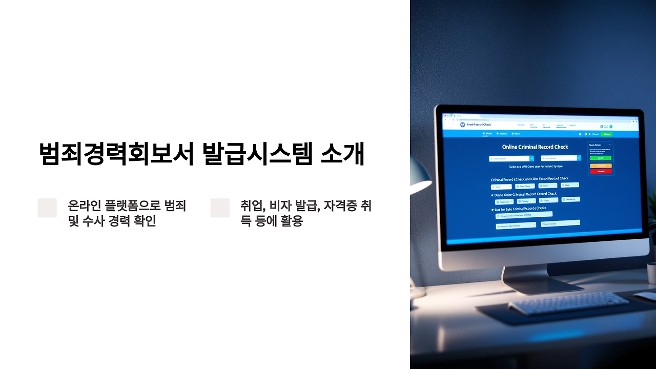 범죄경력회보서 발급시스템 바로가기