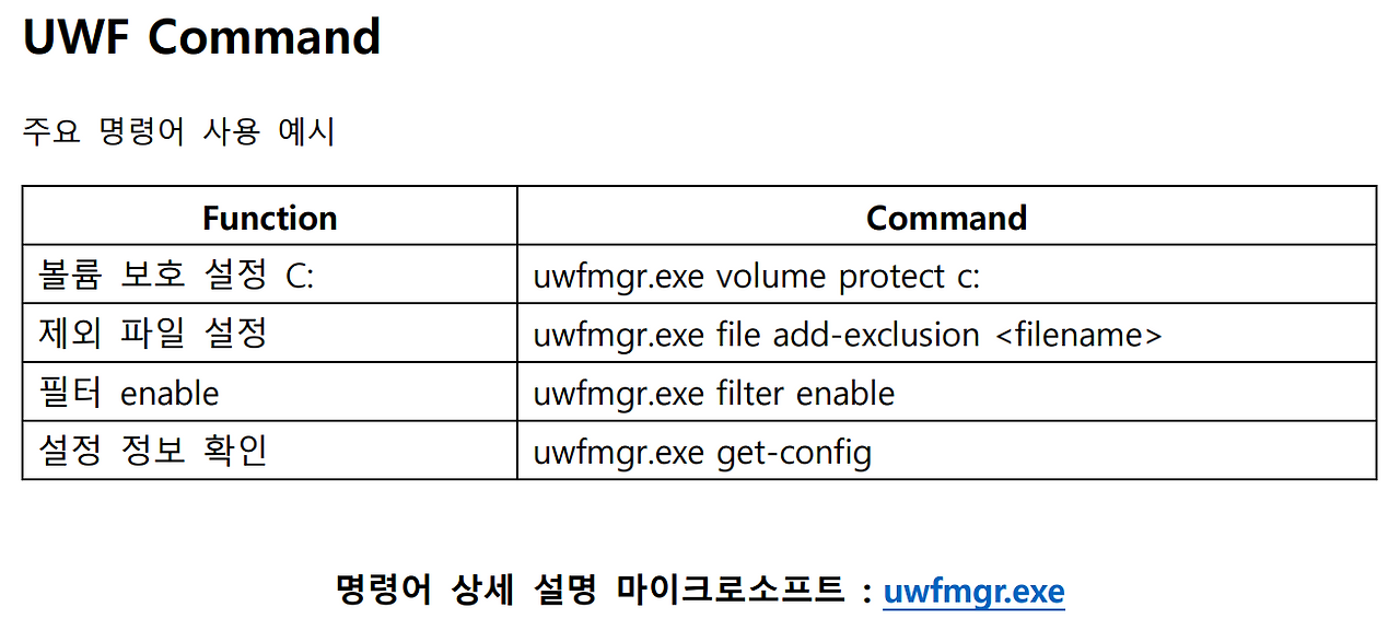 윈도우10 Unified Write Filter 기능 설정하기 :: Haedhal