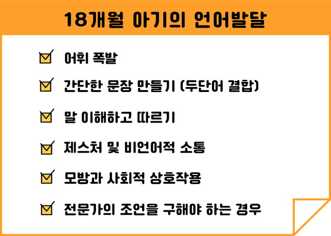 18개월 아기 언어발달아기 언어수준