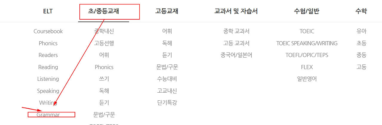 grammar inside level 2 (1, 2, 3)답지 받는 방법 알아보기