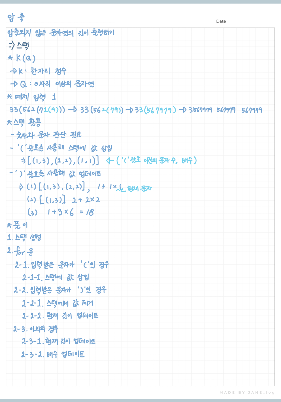 [Python/BOJ] 1662. 압축 — Oneul