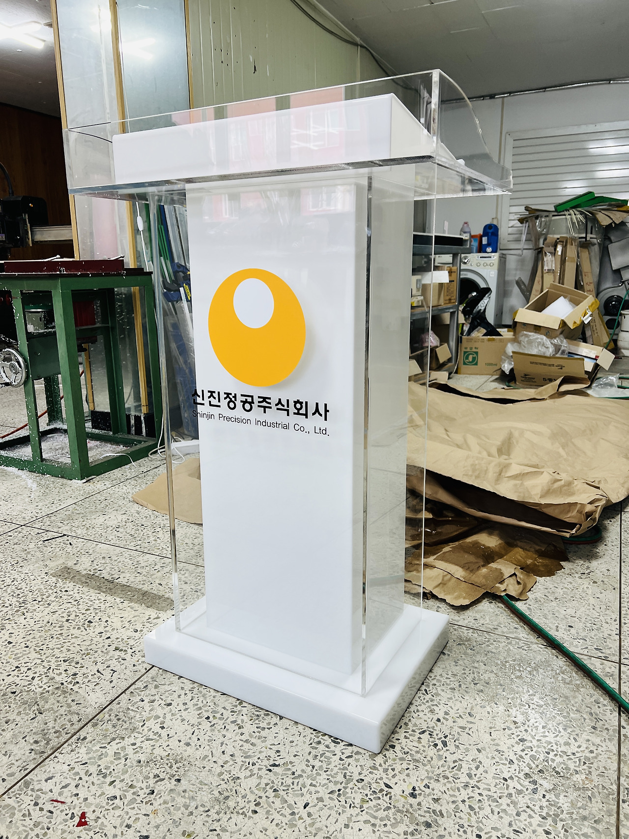 상판70cm 아크릴 강연대 아크릴단상 사회대 연설대 강의대 탁상 연단 설교대 교탁 발언대