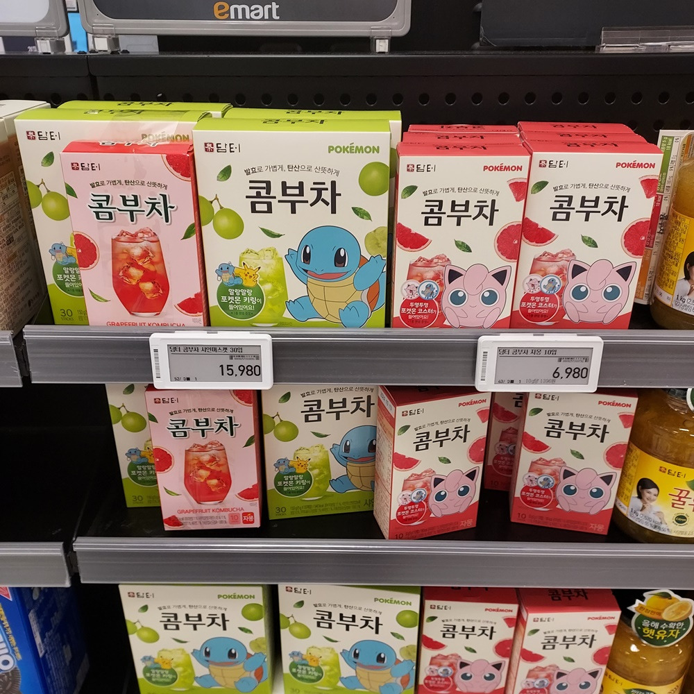 인스턴트 콤부차 담터 콤부차 샤인머스캣과 자몽 Vs 티젠 파인애플 콤부차