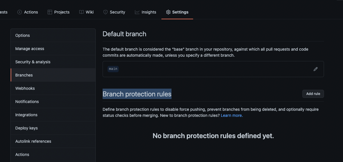 [GitHub] Branch Protection Rule 적용해 브랜치 보호하기 — 조세영의 Kotlin World