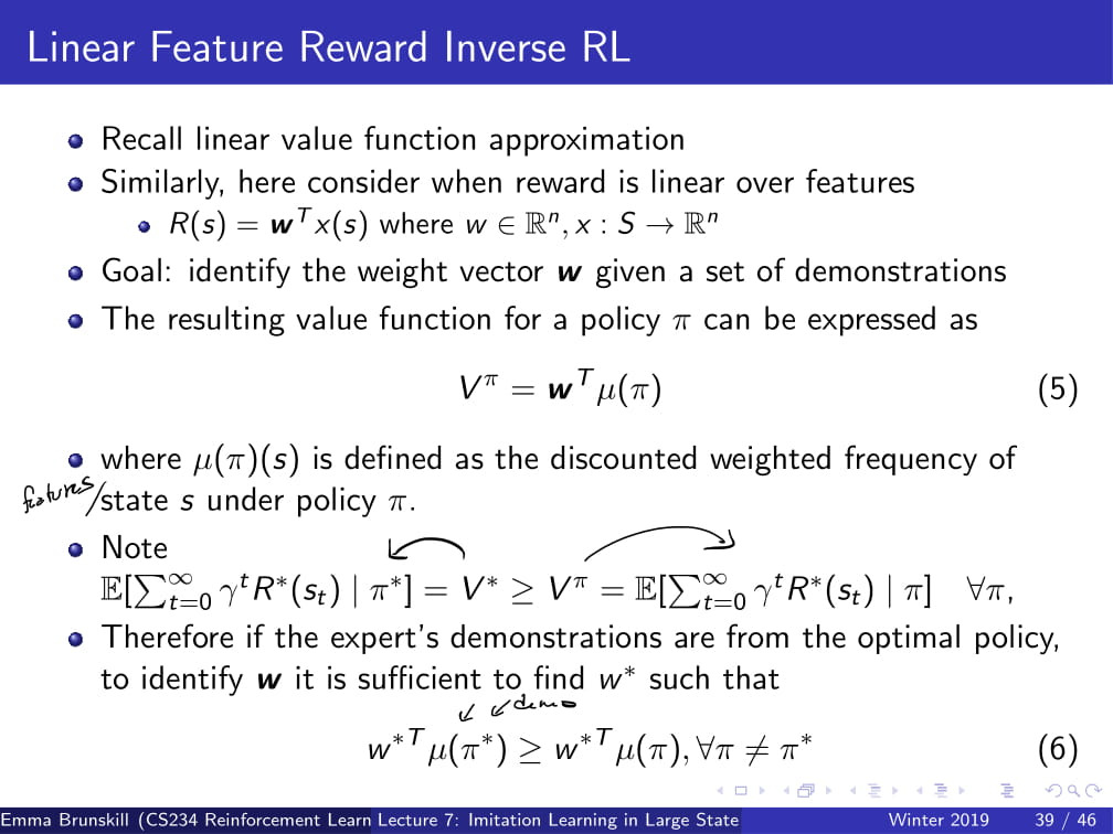 강화학습 강의 (CS234) 7강 - Imitation Learning / Inverse RL