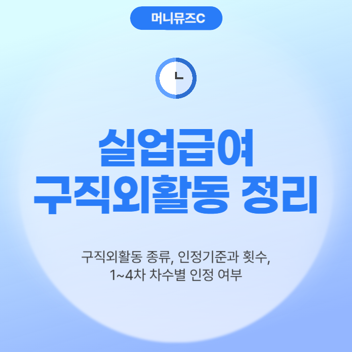 실업급여 구직외활동 종류 총정리 인정 기준과 횟수 1~4차 인정 가능 여부