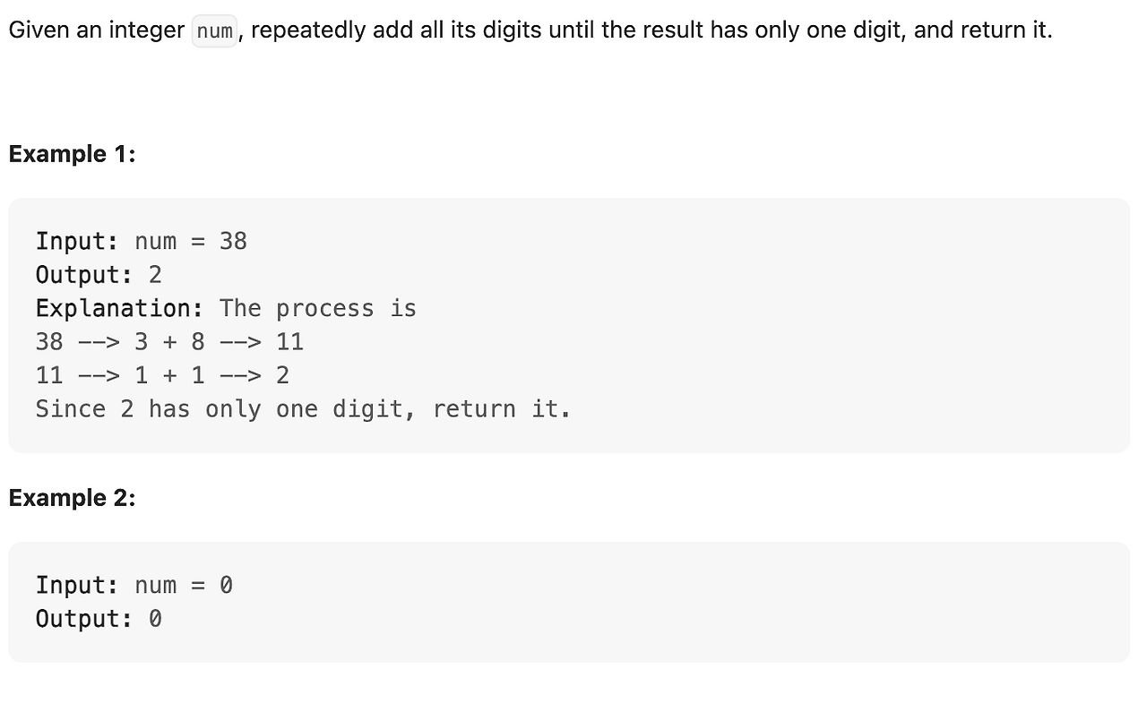 [LeetCode/Python] 258. Add Digits - A023 :: Coding & Study