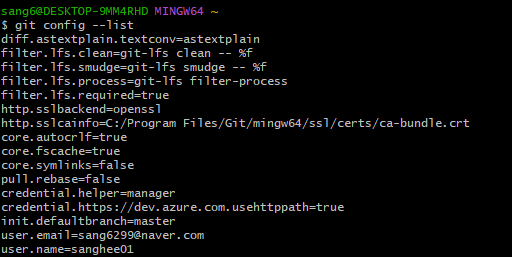 git config | git 환경설정(.gitconfig) 확인 및 수정하는 법 - 터미널, 에디터