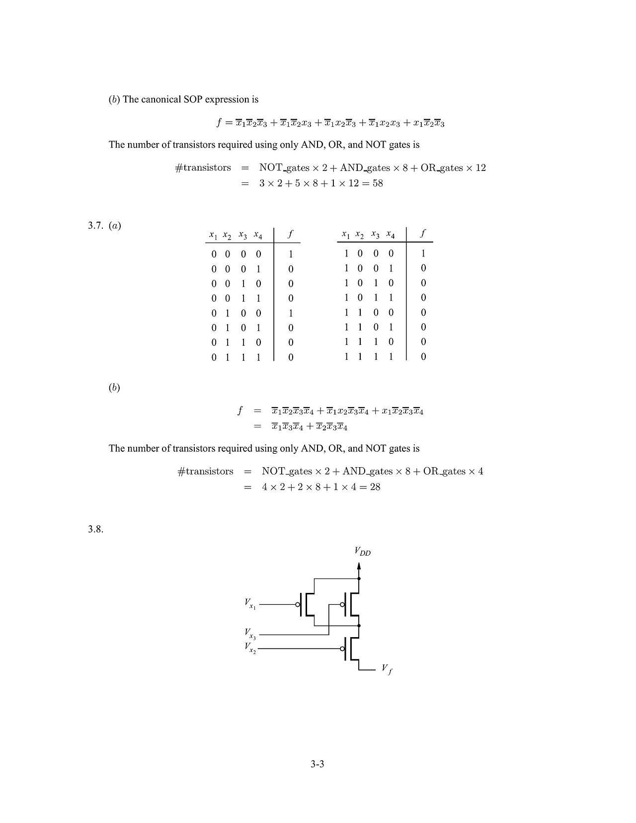 Solution manual to Fundamentals of digital logic with verilog design (Chapter 3)
