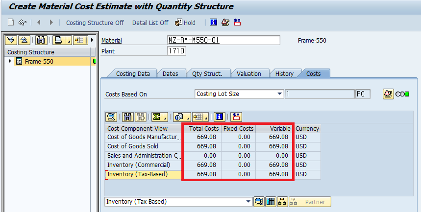 [SAP CO] 원가구성요소 구조(Cost component structure) 에 관하여(1)