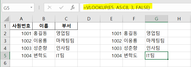 엑셀 Vlookup 함수 완벽 정리 데이터 검색 자동화 꿀팁